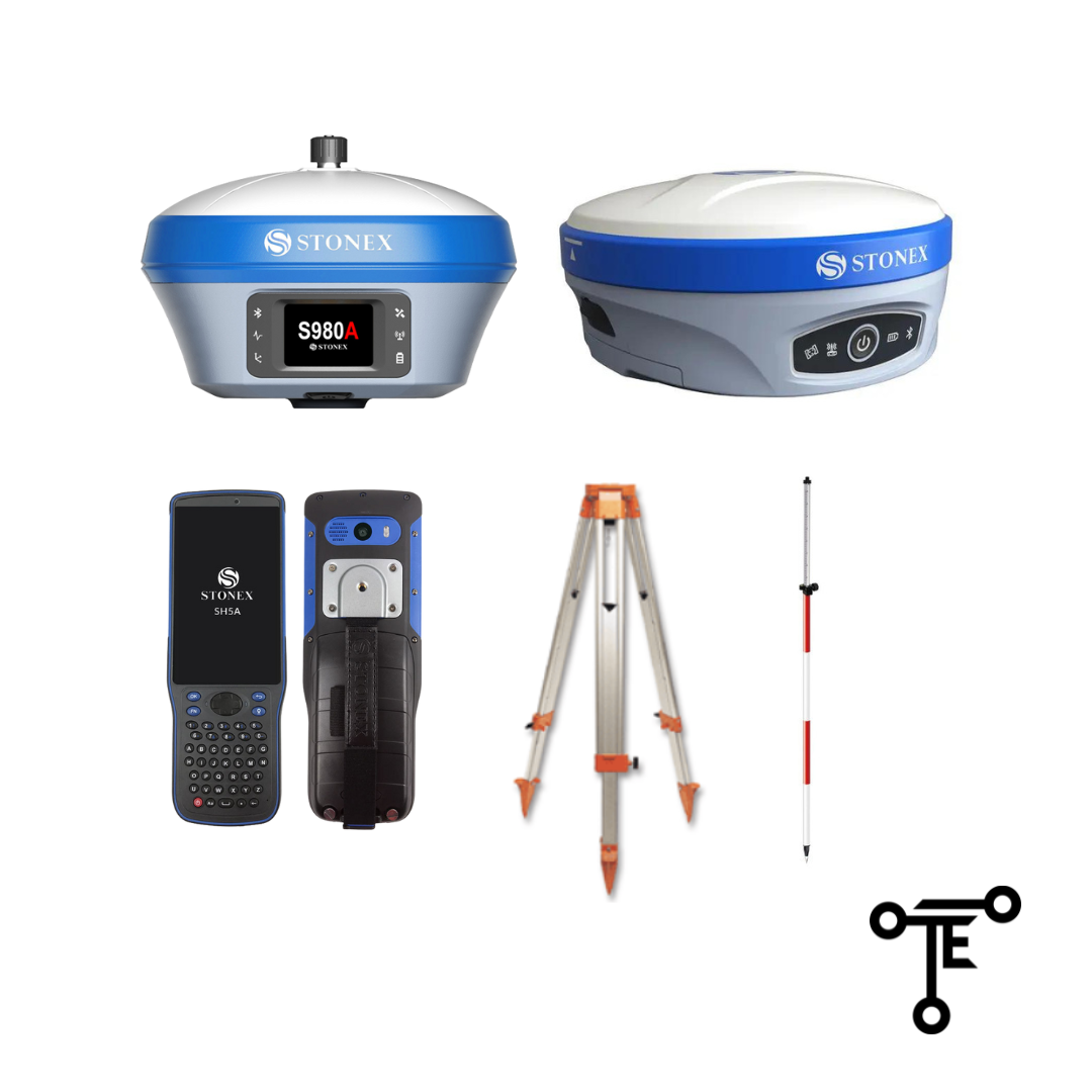 Paquete GNSS modelo S900 con S980, colectora, CUBE-A, Postproceso